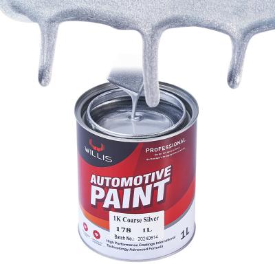 Cina Rivestimento liquido Vernice per auto nera argento, Vernice per auto argento opaco Per paraurti in plastica 1K Argento grossolano Metallico Automotive in vendita