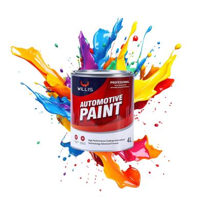 China High Quality 2K Solid Paint in Lemon Yellow with 2 Years Shelf Life Available in 1L 4L 20L Sizes for Car Painting for sale