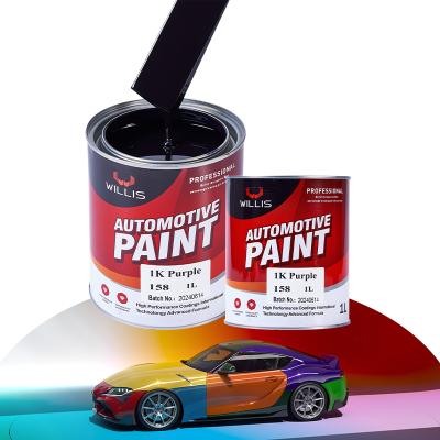 China Willis 1K Purple Acrylic Resin Car Paint 1K Basecoat Auto Refinish Coating Solid 1K 2K Color Automotive Refinish Paint for sale