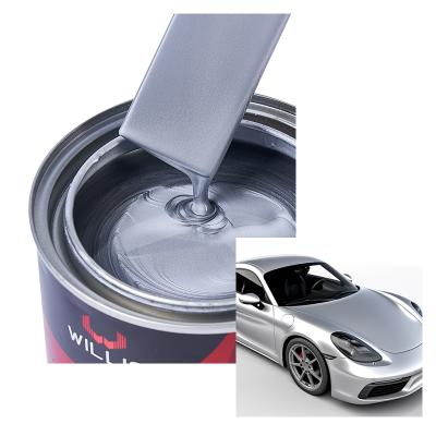 China High Quality 1K Silver Plated Car Paint with Strong Metallic Texture Factory-provided Spray Paint Thinner Mainly Acrylic Resin for sale