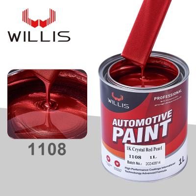 China Quick Dry Acrylic Flash Clear Pearl Automotive Paint 1K Red Pearl Lacquer with Plastic Coating & Boat Paint Spray Application for sale