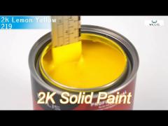 solid metallic bright liquid 2k automotive paint lemon yellow color