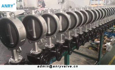 China NBR EPDM Seat SS316 Disc Wafer worm gear Operated Butterfly Valve for sale