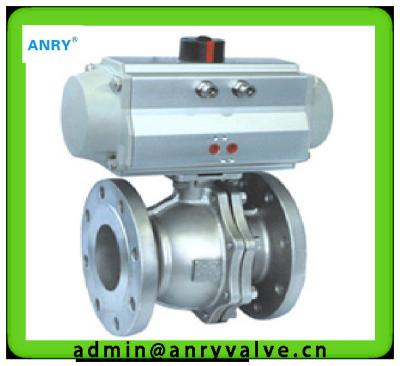Cina La valvola a sfera rapidamente d'apertura degli ss ha flangiato valvola a sfera azionata pneumatica di rf in vendita