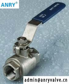 Cina SS304 1000WOG BSP ha infilato la valvola a sfera puntigliosa di acciaio inossidabile di 2 pezzi in vendita