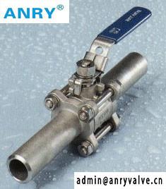 China 3PCS SW Welding CF8M Body PTFE Seat Ball Valve for sale