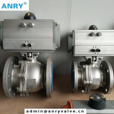 Cina La valvola a sfera rapidamente d'apertura degli ss ha flangiato valvola a sfera azionata pneumatica di rf in vendita
