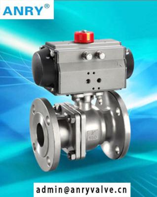 Cina La valvola a sfera rapidamente d'apertura degli ss ha flangiato valvola a sfera azionata pneumatica di rf in vendita