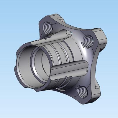 China 7075 Aluminum Parts CNC Machining Turning Prototype Drone Connector Oxide Black for sale