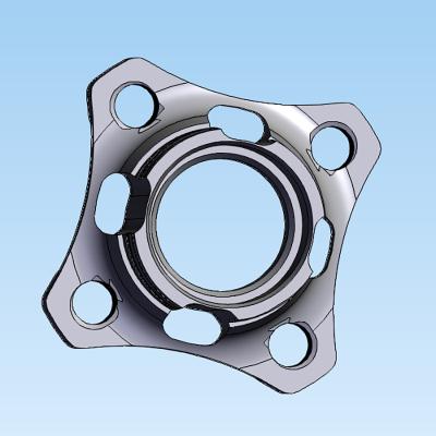 China 7075 Aluminum Parts CNC Machining Turning Prototype Drone Connector Oxide Black for sale