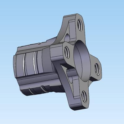 China 7075 Aluminum Parts CNC Machining Turning Prototype Drone Connector Oxide Black for sale