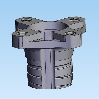 China 7075 Aluminum Parts CNC Machining Turning Prototype Drone Connector Oxide Black for sale