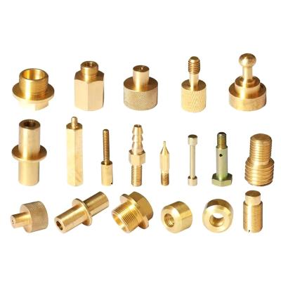 China OEM CNC Machined Brass Parts Brass Turning Fabrication Spindle Spare Parts for sale