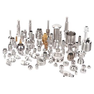 China Turned Stainless Steel CNC Machining Parts Shafts Bushings Connectors Nuts for sale