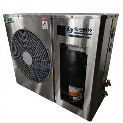 China Energy-Saving Automatic Monoblock Condensing Unit Scroll Compressor 1.5kW Cooling Capacity -5~+10C Temperature Restaurant for sale