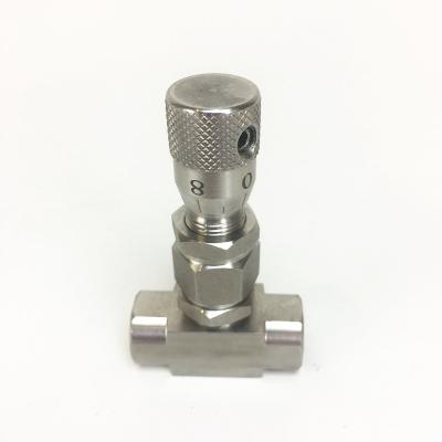 Cina Valvola a spillo di conteggio a 1/4 pollici della valvola a spillo ad alta pressione Ss304 micro in vendita