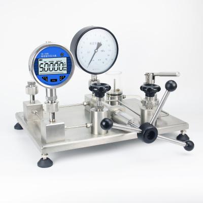 China Stable Pressure Rising and Falling Process with Lever-Type Pressure Application Pressure Gauge Calibrator for sale