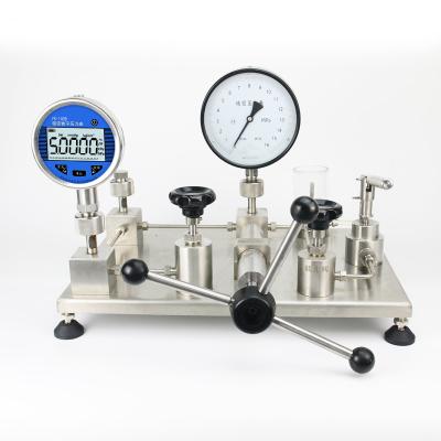 China Stable Pressure Rising and Falling Process with Lever-Type Pressure Application Pressure Gauge Calibrator for sale