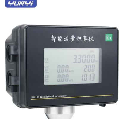 China Yunyi Roots Flowmeter DN25 150 1inch Flange Connection RS485 4-20mA Gas Waist Wheel Flowmeter with Display LCD for sale