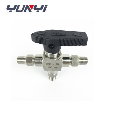 China SS Welding 3 Way Thread Ball Valve 8500psi Leak Tight Performance for sale