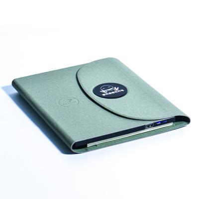 China A5 PU Leather Wireless Charging Notebook Classic Custom Logo for sale