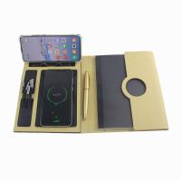 China A5 PU Leather Wireless Charging Notebook 8000mAh Power Bank Multi-Function Notepad for sale