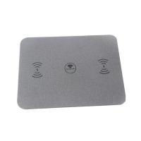 China PU Leather Wireless Charging Mouse Pad 10W Fast Charging Foldable Phone Stand for sale
