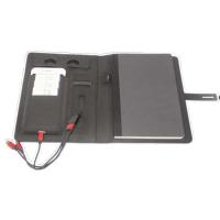 China Custom A5 PU Leather Power Bank Notebook with Wireless Charging 10000mAh Fast Charging Office Gift for sale