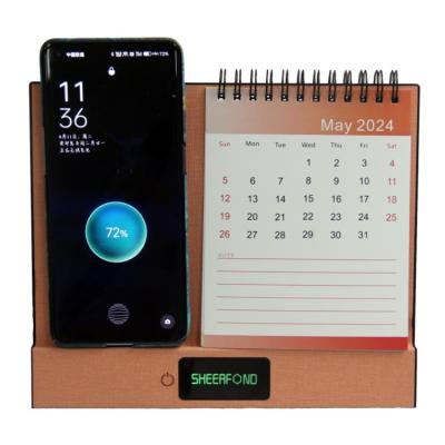 Cina Stampa su ordinazione di carico di stile 2024 del calendario della radio di creatività del piano d'appoggio nuovi in vendita