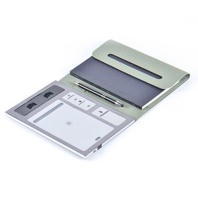Cina Factory Custom A5 Pu Leather Led Logo Smart Luxury Travellers Power Bank Notebook di ricarica wireless in vendita