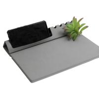 China Custom Size Foldable Wireless Charging Leather Mouse Pad Water Resistant Super Thin 10W for sale