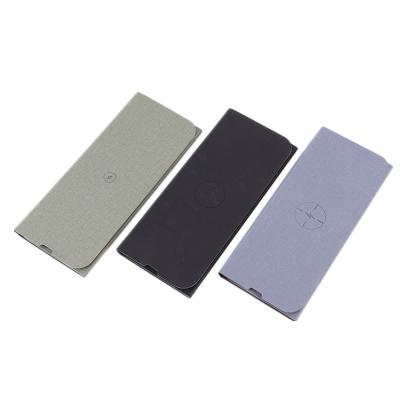 Cina Fast Charger Multifunction Folding Wireless Charging Mouse Pad Pu Leather Square in vendita