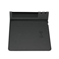 China Custom Logo PU Leather Wireless Charging Mouse Pad Foldable 15W Fast Charging for sale