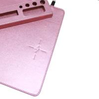 China Custom Multifunctional Wireless Charging Leather Mouse Pad with RGB LED 10W for sale