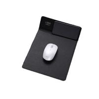 China PU Leather Wireless Charging Mouse Pad 10W Fast Charging Type C Gaming Mouse Pad 34x23cm for sale