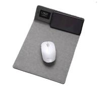 China Leather Wireless Charging Mouse Pad 10W Waterproof Foldable with Custom LED Logo for sale
