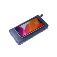 China Multicolor Leather Business Portfolio with 6800mAh Power Bank Wireless Charging for sale