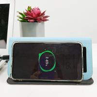 China PU Leather Foldable Wireless Charging Mouse Pad 10W Fast Charging Phone Stand for sale