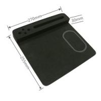 China Wireless Charging Mouse Pad 10W Fast Charging PU Leather 34x23cm Custom LED Logo for sale