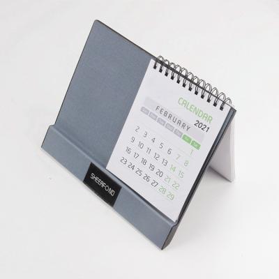 China Antisdrucciolevoli di cuoio dell'unità di elaborazione stanno sul calendario da scrivania Ecoxfriendly multiuso for sale