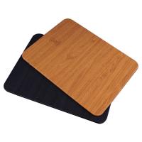 China 10W Wireless Charging Mouse Pad PU Leather Wooden Non-Slip Office Mat for sale