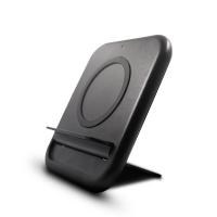 China Folding Wireless Fast Charger 2-in-1 Phone Stand Holder Qi Certified 15W Magnetic for sale