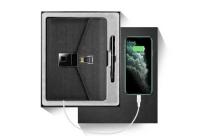 China Smart Notebook Password Lock Notepad with Wireless Charging 160 Pages PU Leather for sale