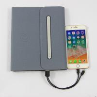 China A5 PU Leather Wireless Charging Notebook with 5000mAh Power Bank for sale