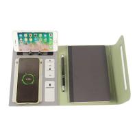 China A5 Wireless Charging Power Bank Notebook 100 Sheets PU Leather Moistureproof Portable for sale