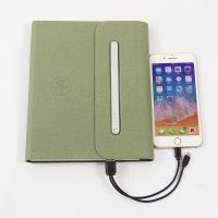 China A5 Wireless Charging Power Bank Notebook 100 Sheets PU Leather Moistureproof Portable for sale