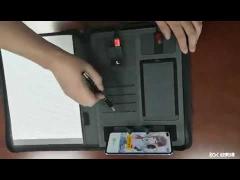 Multifunctional Waterproof Power Bank Notebook Portfolio Leather Material