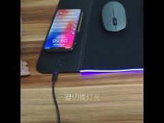 Nonslip RGB Gaming Wireless Charger Corporate Gift Reusable Natural Rubber Mouse Pad