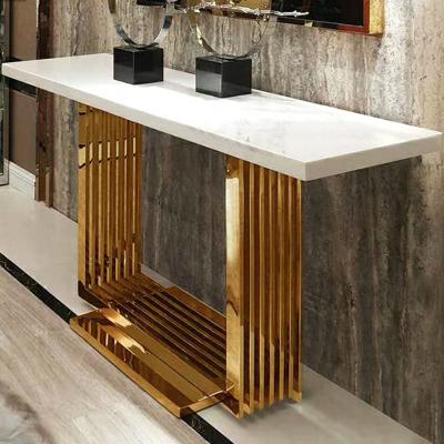 China Marmer Top Smalle Console Tafel Gang Accent Tafel 120cm/150cm Te koop