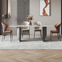 China Light Luxury Restaurant Square Marble Dining Tables Width 0.9m/1m for sale